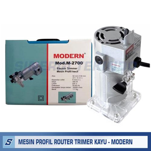 Jual Mesin Profil Router Trimmer Kayu - MODERN M2700 6MM M 3700 [440Wat ...
