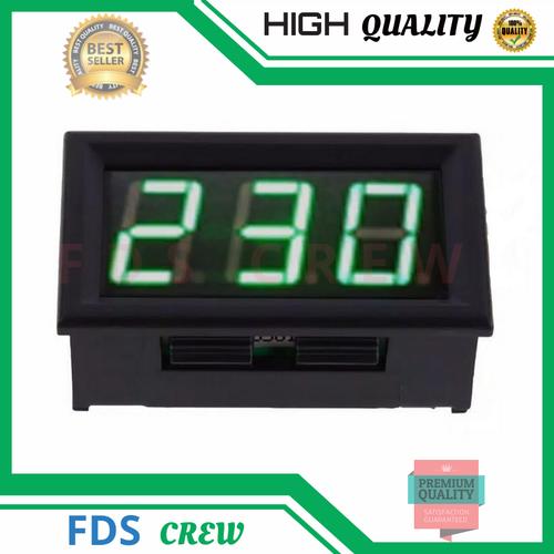 Jual Voltmeter AC 220 Volt HIJAU Digital Led 50V-500V Untuk Panel ...