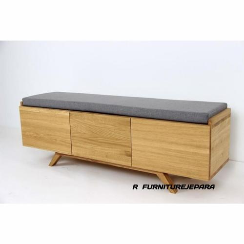 Jual bench sofa rak sepatu minimalis modern storage stool kayu jati ...