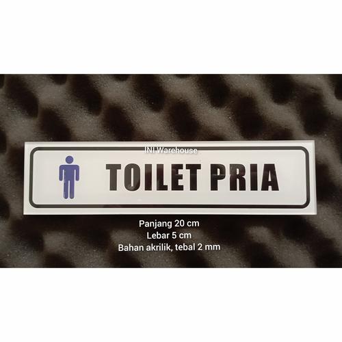 Jual Acrylic Toilet Sign Signage Rambu Simbol Akrilik Kamar Mandi 5 x ...