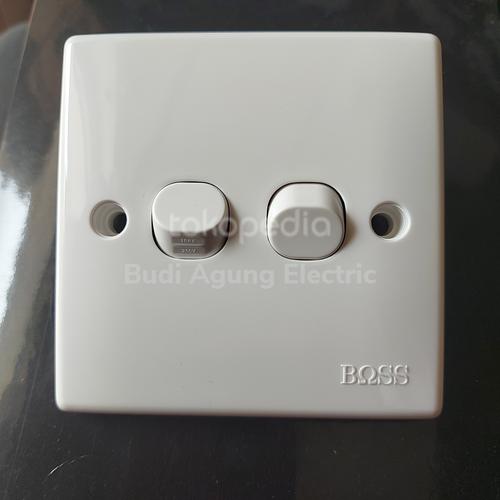 Jual Saklar Seri / 2 gang mata kecil B30 prime Merk Boss . B32/1/2a ...