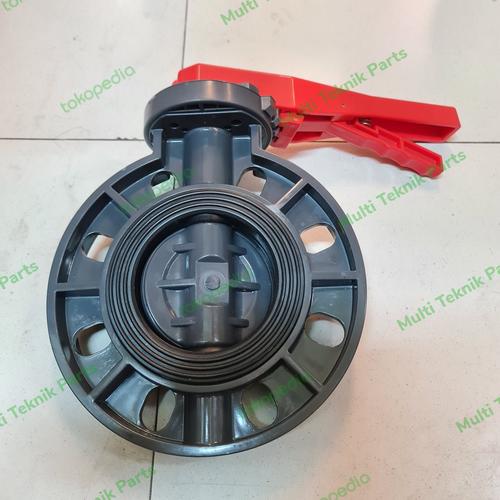 Jual Butterfly valve pvc 4" inch DN100 lever handle - Jakarta Barat ...