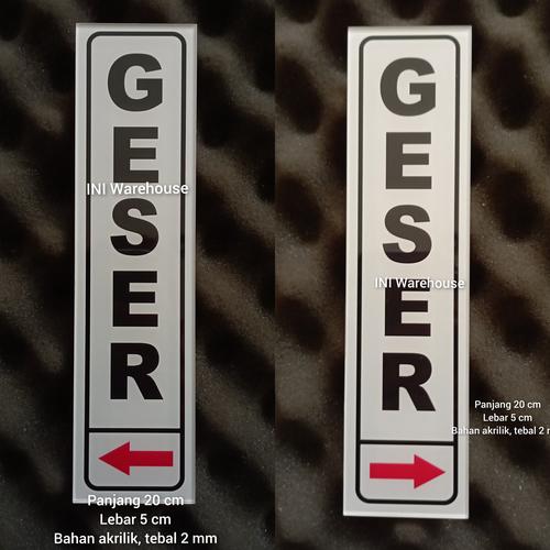 Jual Acrylic Sign Signage GESER Rambu Simbol Akrilik 5 x 20 cm - GESER ...