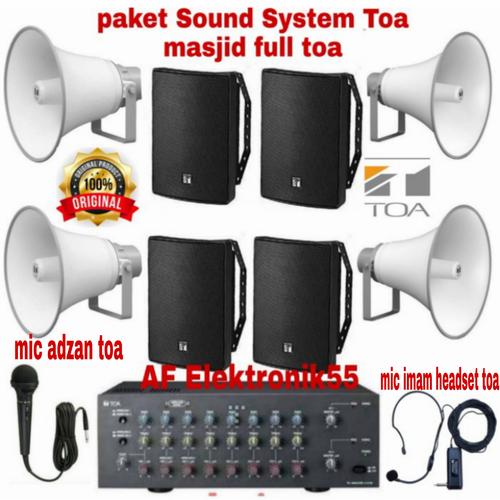 Jual Paket Sound Toa Masjid 4 Speaker Outdoor+4 Speaker Indoor Full Toa ...