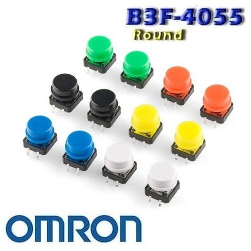 Jual Omron Push Button B3F 4055 12x12x7.3 +Tutup Keycap Tactile Tact ...