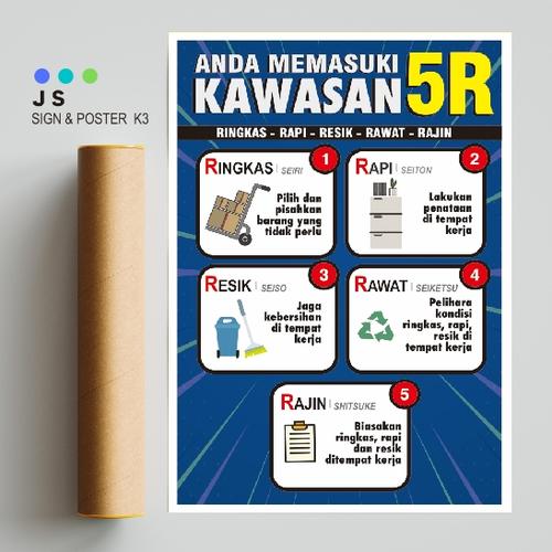 Jual POSTER SAFETY K3 5R / 5S - Biru, A2 (60x40CM) - Kab. Malang - JS ...