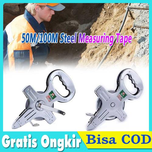Jual stainless steel meteran tancap 100 meter meteran roll plat 50M ...
