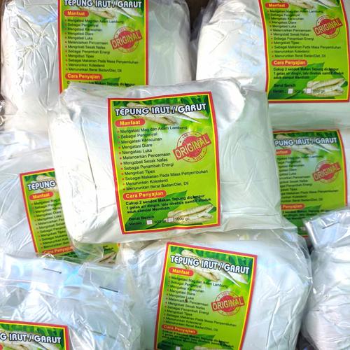 Jual tepung irut asli/angkrik/sagu garut/gluten/obat asam lambung1kg ...