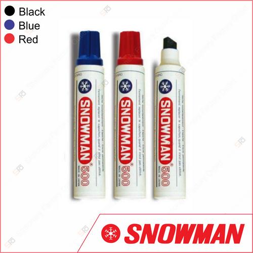 Jual Spidol Permanen Snowman Jumbo (Permanent Marker 500) - Merah ...