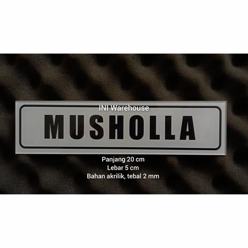 Jual Acrylic Sign Signage MUSHOLLA BATAS SUCI WUDHU Rambu Simbol ...