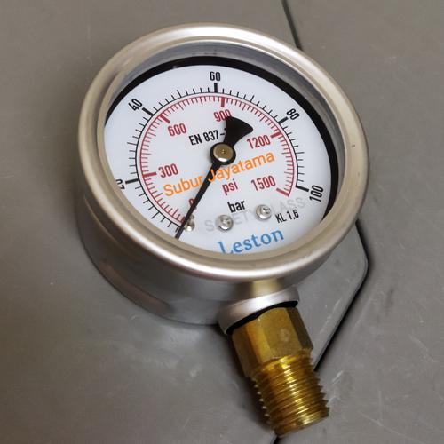 Jual Pressure Gauge Manometer Stainless 4 " inchi 100 Bar 1500 Psi ...