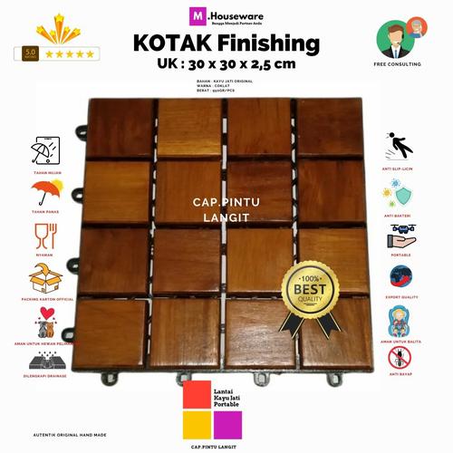 Jual Decking tile lantai kayu jati bongkar pasang 30x30 cm Kayu ...