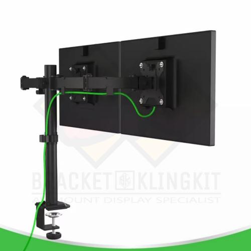Jual Bracket Desktop Dual Monitor Breket Dual Monitor Tv 14-27inch ...