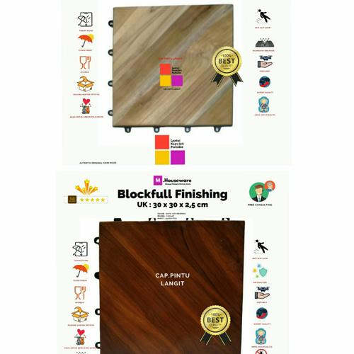Jual Decking tile lantai kayu Jati Bongkar Pasang Uk 30x30 - Blok Full ...