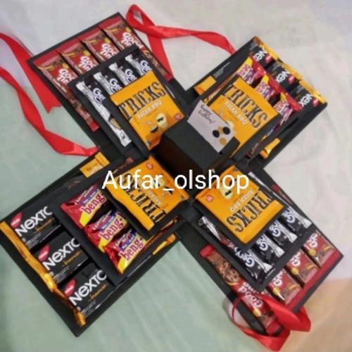 Jual Explosion Box Snack/Surprise Box/Snack Uang Tarik/Explosion Box ...
