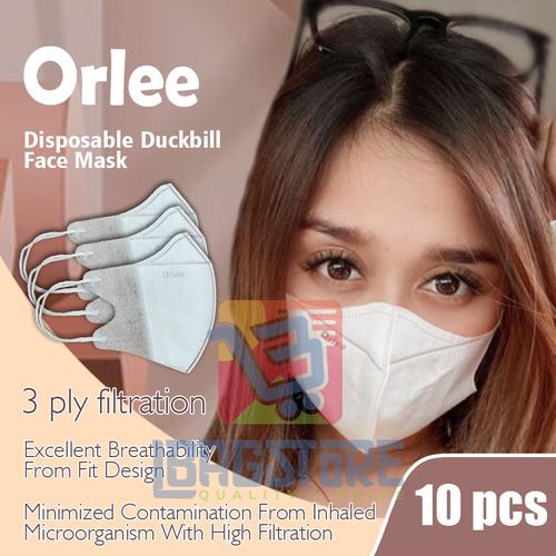Jual Masker Duckbill 3D Orlee 3 Ply 3Ply Earloop Medis Kemenkes isi 10 ...