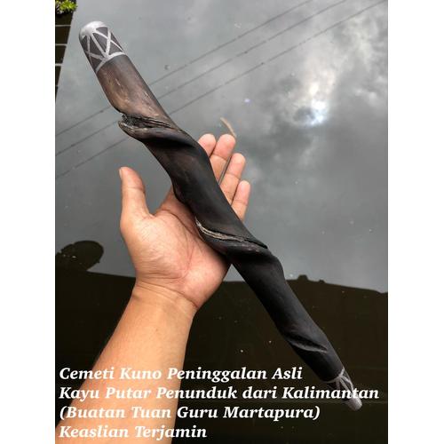 Jual Cemeti Kuno Kayu Putar Penunduk Asli Peninggalan dari Kalimantan ...