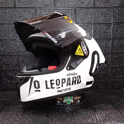 Jual KYT TT COURSE SOLID PLAIN WHITE PAKET GANTENG LEOPARD SNI - L ...