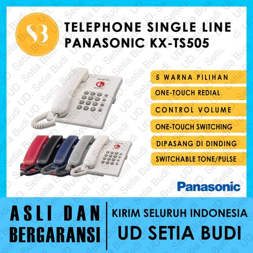 Jual Telephone Single Line Panasonic KX-TS 505/KX-TS505/KX TS 505/KX TS505 - Hitam - Kota ...