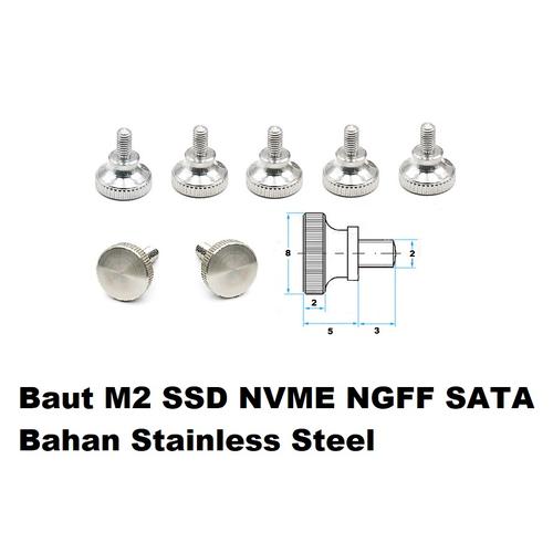 Jual Baut M2 Sekrup M2 untuk SSD NVME NGFF SATA Bahan Stainless Steel ...