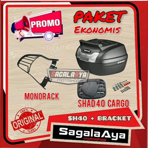 Jual paket box shad 40 cargo bracket monorack gp sport statis SH40 SH ...