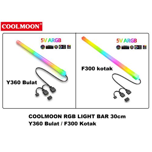 Jual Coolmoon RGB Light Bar Y360 Bulat / F300 Kotak ARGB LED panjang ...