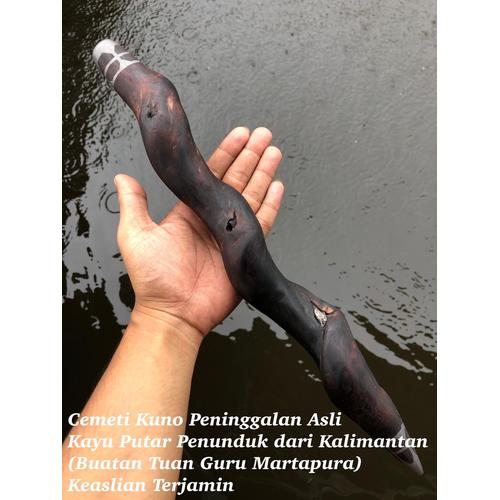Jual Cemeti Kuno Kayu Putar Penunduk Asli Kalimantan Barang Peninggalan ...