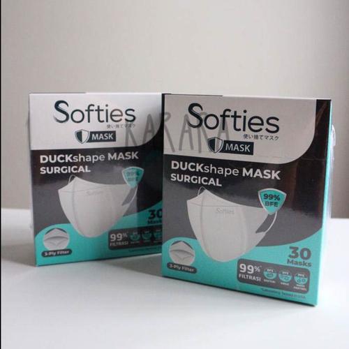 Jual SOFTIES DUCKSHAPE BOX ISI 30 MASKER SOFTIES DUCKBILL SURGICAL MASK ...