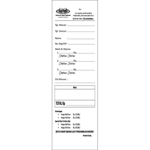 Jual Cetak Nota Bon 2 Rangkap/Ply Carbonless Tanpa Karbon -Custom ...
