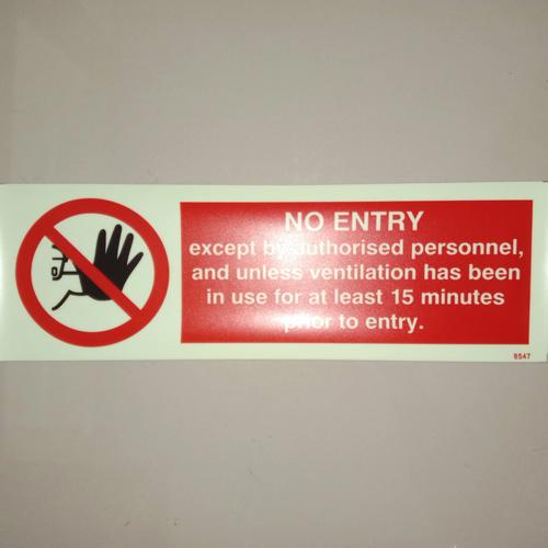 Jual 338547 NO ENTRY (STIKER SAFETY FOSFOR) 100x300 MM - Kota Depok ...