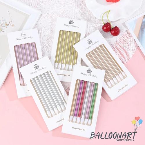 Jual Lilin Chrome Panjang/Birthday Thin Candle Metallic/Lilin Ulang ...