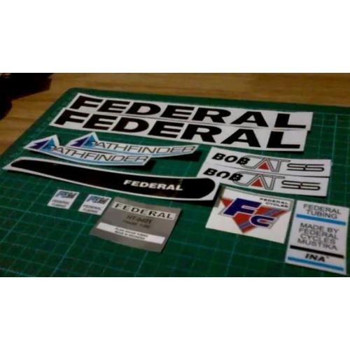 Jual Sticker Sepeda Federal BobCat Pathfinder untuk Frame Biru Merah ...