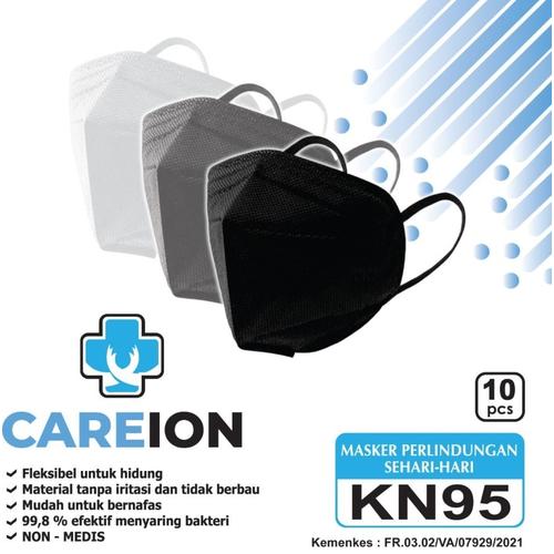 Jual MASKER KN 95 HITAM ISI 10 PCS CAREION MASKER ORIGINAL 5PLY KN95 ...