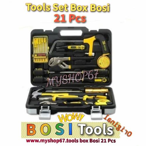 Jual Toolset Toolkit Toolbox Tool Set Tool Kit Tool Box 21pcs BOSI ...
