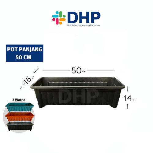 Jual Pot Panjang 50cm Hitam Plastik Bunga Tanaman Hias Persegi 50 cm 55 ...