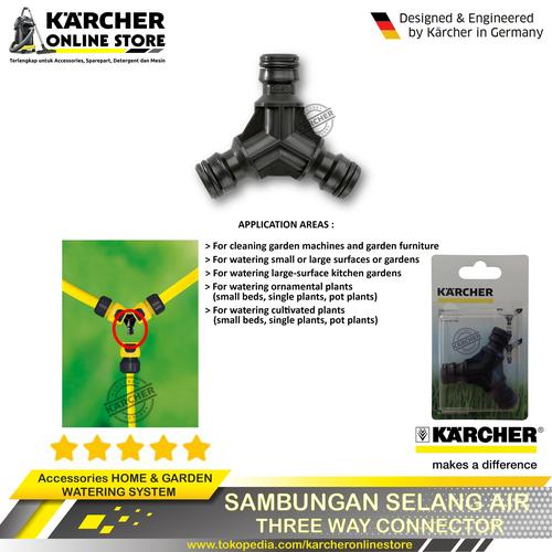 Jual SAMBUNGAN SELANG AIR KEBUN TAMAN | KARCHER | THREE WAY CONNECTOR ...