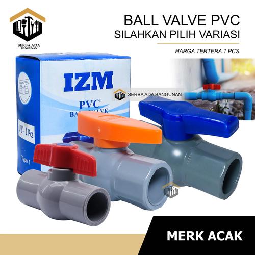 Jual Stop Kran Ball Valve PVC Polos socket 1/2 3/4 inch - PVC 1/2 INCH ...