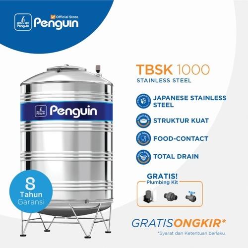 Jual TANKI / TOREN STAINLESS STEEL PENGUIN TBSK 1000 (1000liter) + KAKI ...