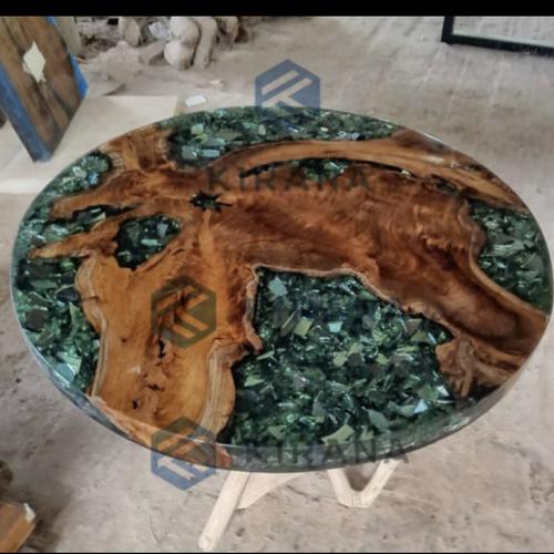 Jual MEJA RESIN BUNDAR/ MEJA RESIN MOTIF OMBAK PANTAI - Kab. Jepara ...