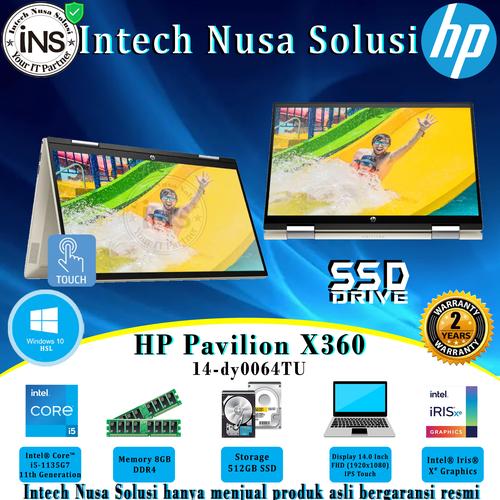 Jual Hp Pavilion X360 14 Dy0064tu I5 1135g7 8gb 512gb Ssd Win10hsl 2yr Jakarta Pusat Intech