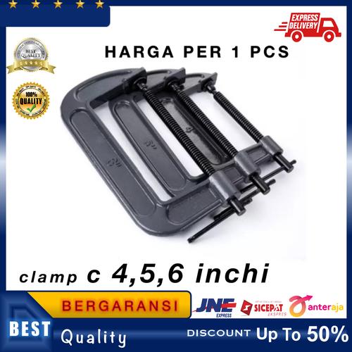 Jual clamp C 4/5/6 inch - alat penjepit model clamp c heavy duty type C ...