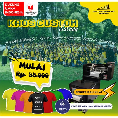 Jual Kaos Custom Sablon DTF Satuan Design Bebas Untuk Gathering,Seragam ...