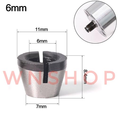 Jual Adapter Collet 6mm ke 6,35mm 8mm Router Bit Adaptor Collet Router ...