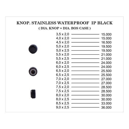 Jual Jam Tangan Watch Crown KNOP Stainless WATERPROOF IP BLACK - 7.5 x ...