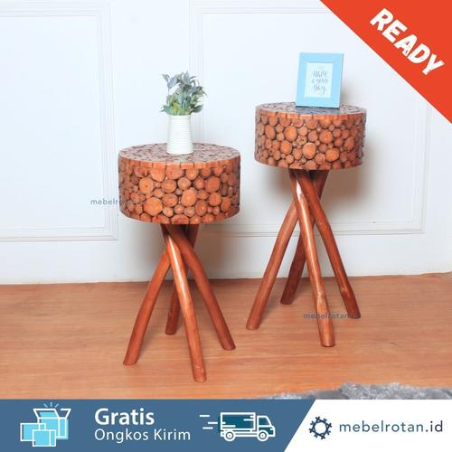 Jual Mejaa Sudut Bundar Kayu Jati Minimalis | Coffee Side Kopi Table ...