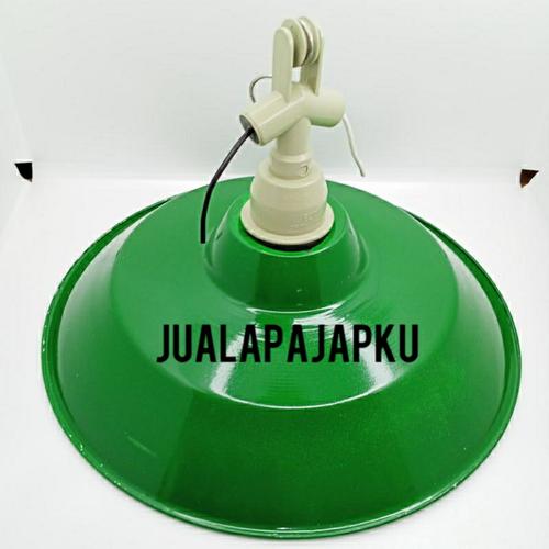Jual Kap Lampu Satu Set Jalan WD Hijau Gantung E27 / Lampu Tiang/ Kap Jalan - Fitting saja ...