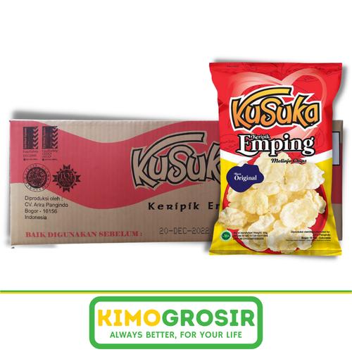 Jual [ KIMOGROSIR ] KUSUKA KERIPIK EMPING MELINJO RASA ORIGINAL - 20 PCS - Kota Bandung ...