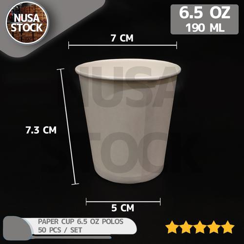 Jual HOT PAPER CUP GELAS KERTAS KOPI PANAS 6.5 OZ 190 ML 50 PC POLOS - Kota Bekasi - Nusa Stock ...