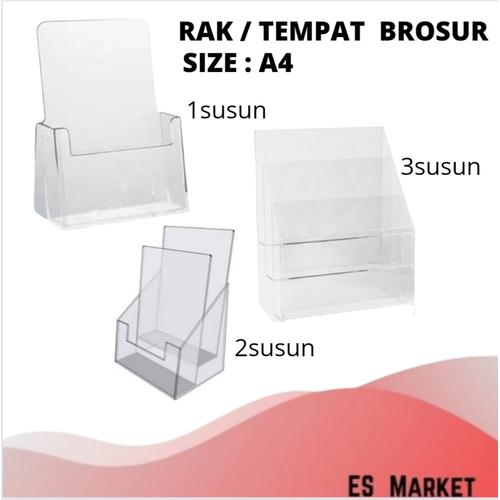 Jual Tempat Flyer Akrilik A4 / Tempat Brosur Akrilik A4 / Brosur ...
