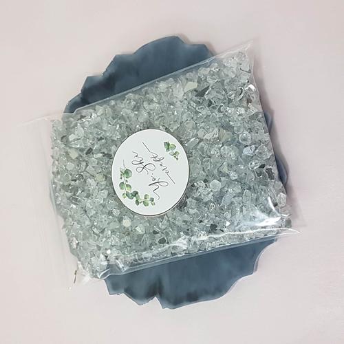 Jual Pecahan Kaca Geode Resin Art / Resin Craft warna bening 100 gram ...